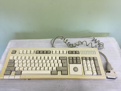 VINTAGE 5 Pin Din VINTAGE KEYBOARD IBM XT with Serial Tracking ball ...