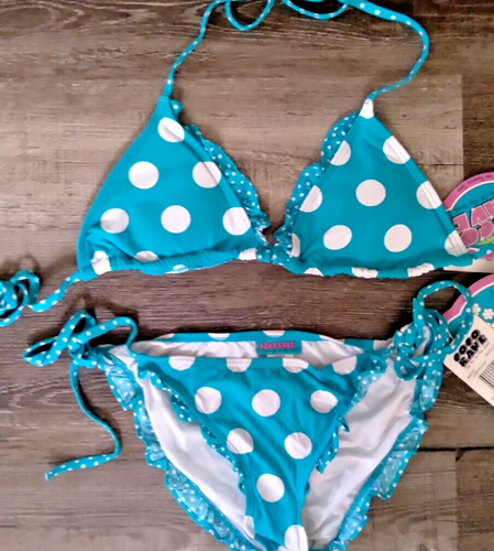 NEW COCO RAVE Polka Dot String Bikini D Cup Small BottoM 34D 36D ...