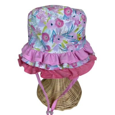 Sunny Dayz Flower Garden Children's Sun Bucket Hat Chin Strap 0/12 ...