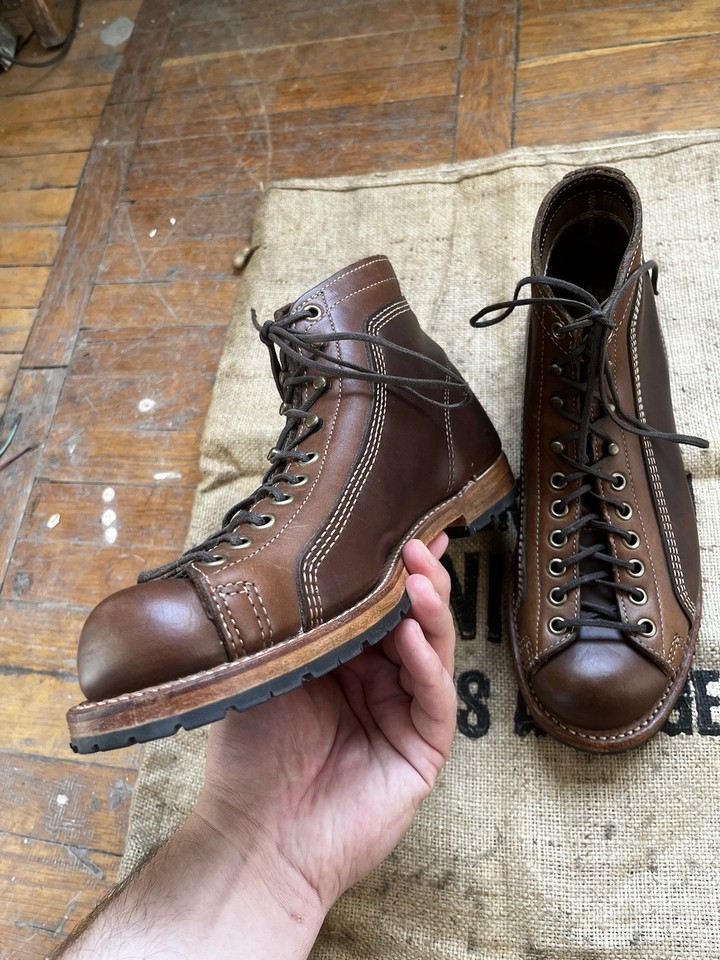 Wood N Stream Thorogood Monkey Roofer Lace To Toe boots Red Wing Whites ...