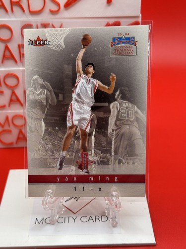 03-04 Fleer National Trading Card Day HOF Promo Yao Ming Houston ...