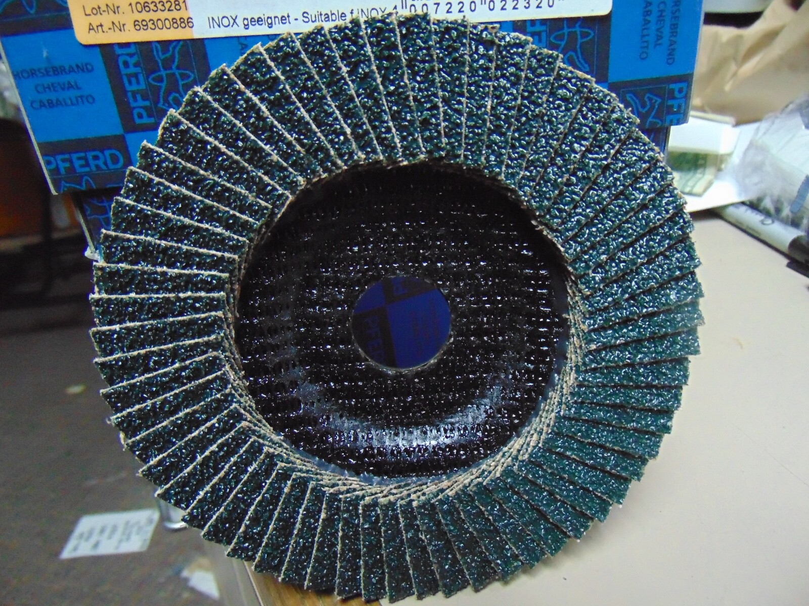 3 pack Pferd Polifan Flap Wheel 5"x 5/8"x 7/8" 36 grit PSF zirkon fan ...