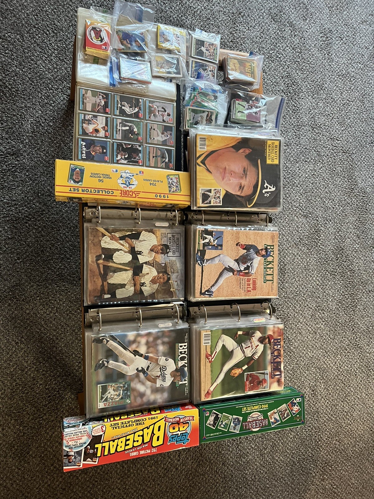 baseball card lot huge. Unopened pack of 1990 Score baseball card set ...