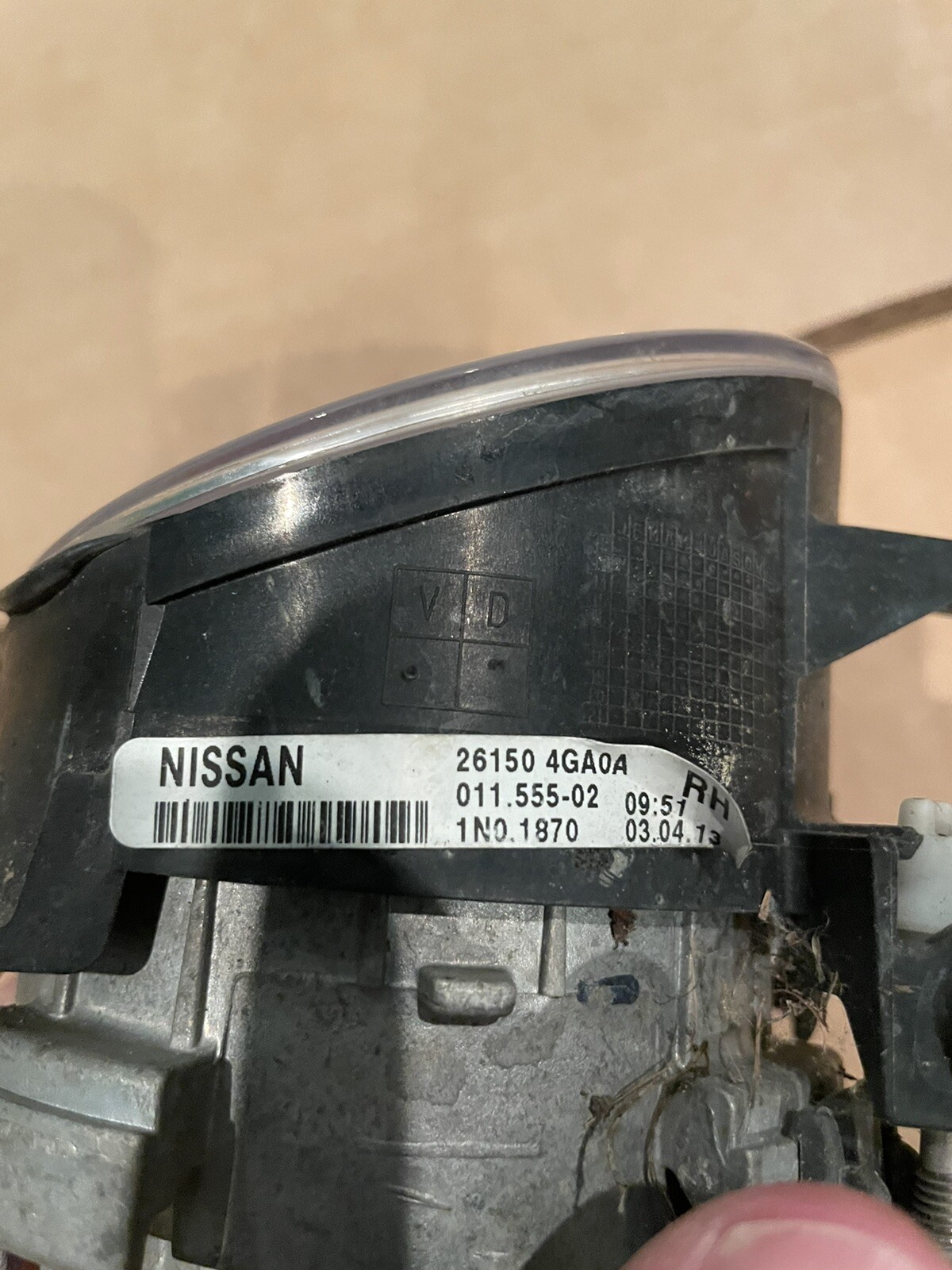 14-17 INFINITI Q50 PASSENGER FRONT FOGLIGHT FOG LIGHT LAMP LED 26150 ...