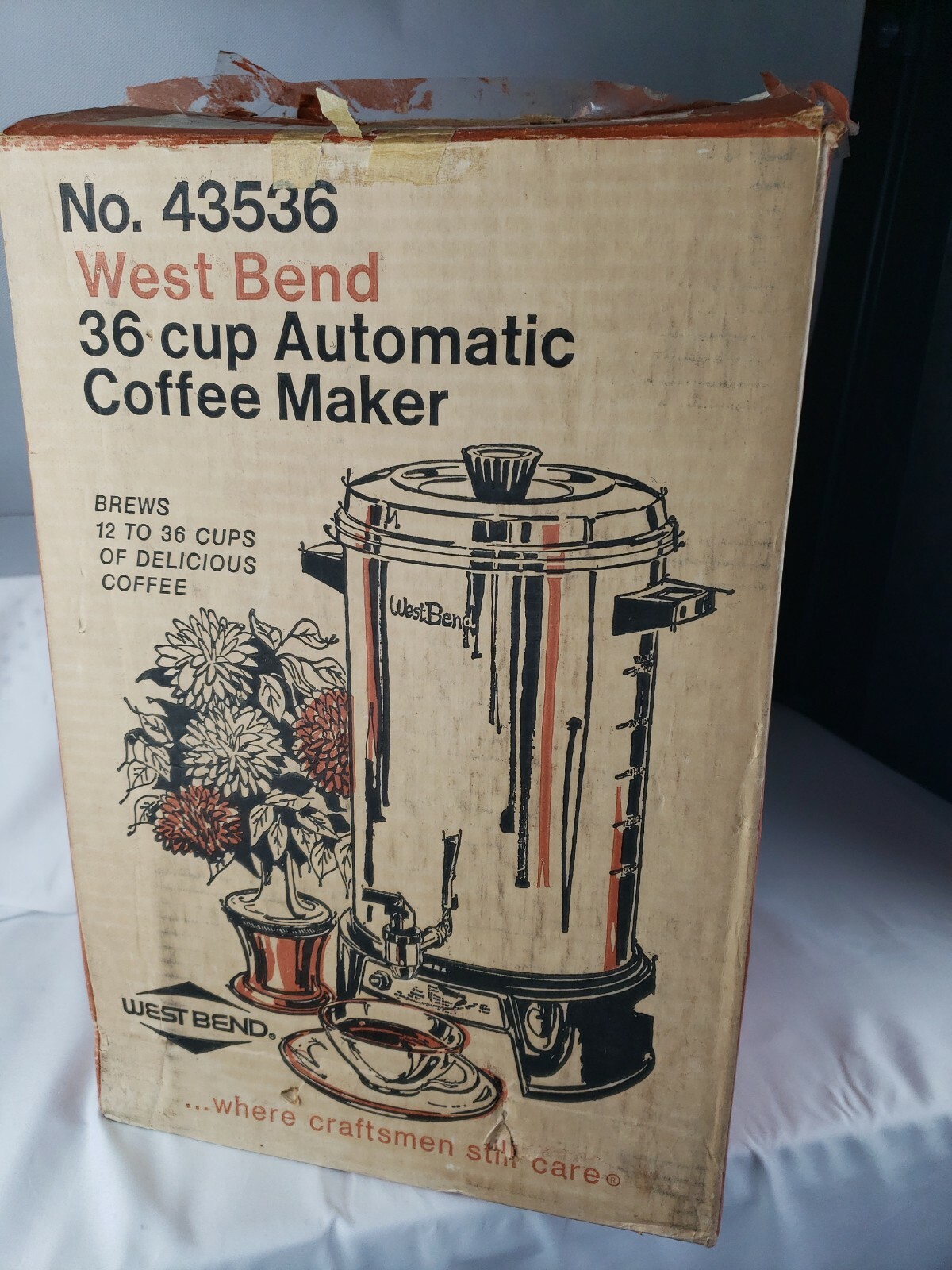 Vintage West Bend No 43536 Aluminum Automatic Coffee Maker 36 Cups Box ...