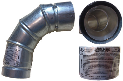 NEW! Selkirk 3" 103230 90° Adjustable Aluminum & Galv. Gas Vent Elbow ...