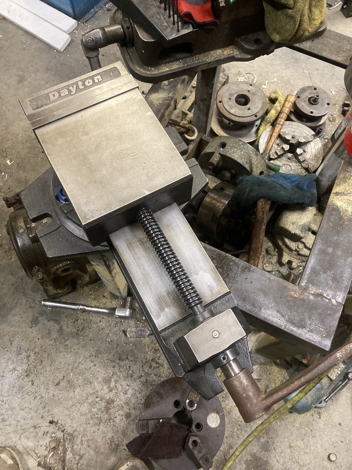 DAYTON 6" Milling Machine / Larger Drill Press Vise w Swivel Base ...