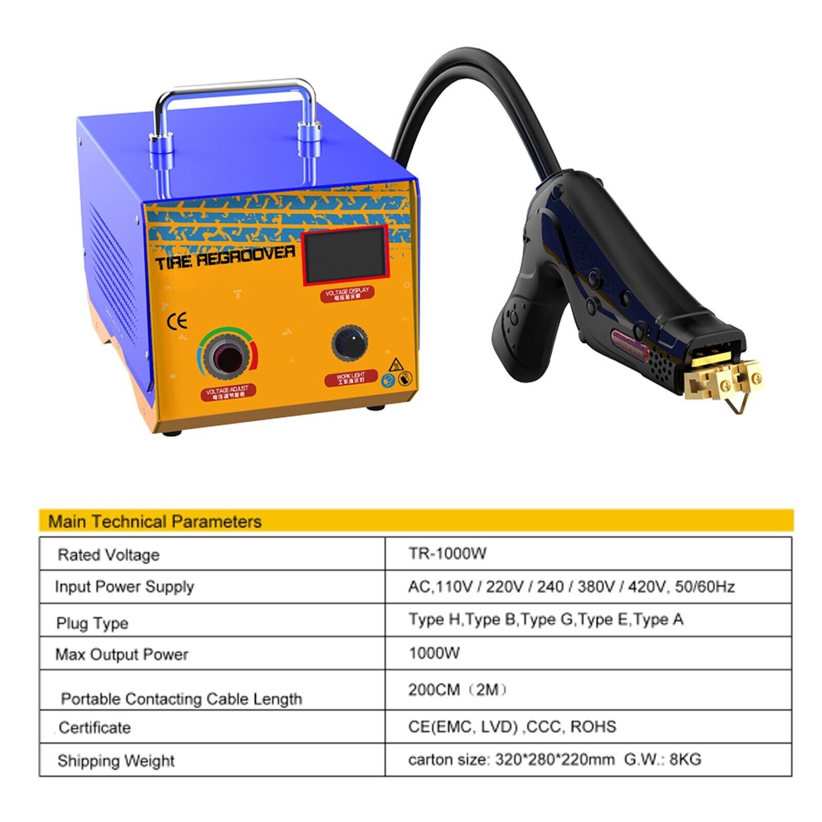 1000W Tyre Cutter Regroover Recutter Cutting Tread Recuting Regrooving ...