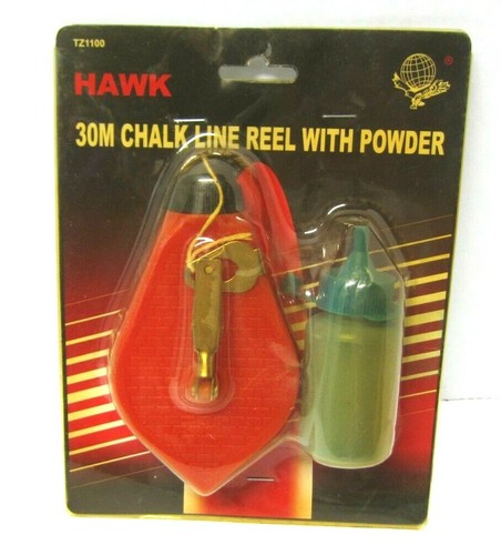 HAWK 30M Chalk Line Reel with Powder TZ1100 Marking Tool | eBay