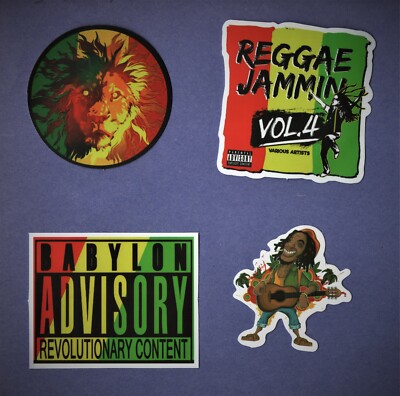 REGGAE STICKERS Music DANCEHALL ragga LOVERS rasta ROOTS rock steady ...