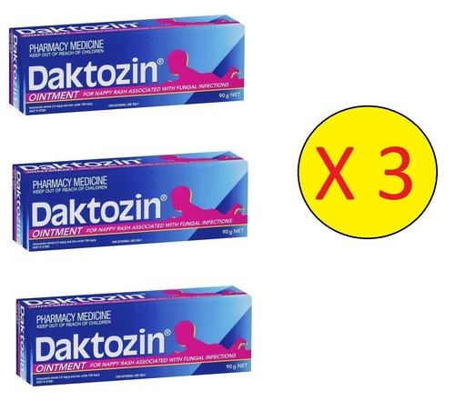 Daktozin Ointment 90g For Nappy Rash Fungal Infections X 3 Tubes Best ...