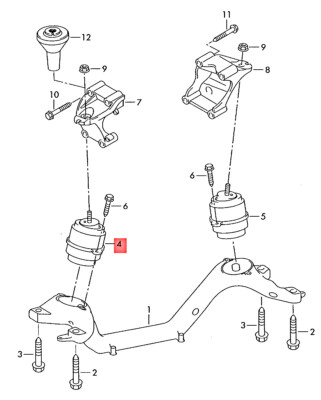 Genuine VW Touareg 7P5 7P6 Engine Mounting Left 7P6199131 | eBay