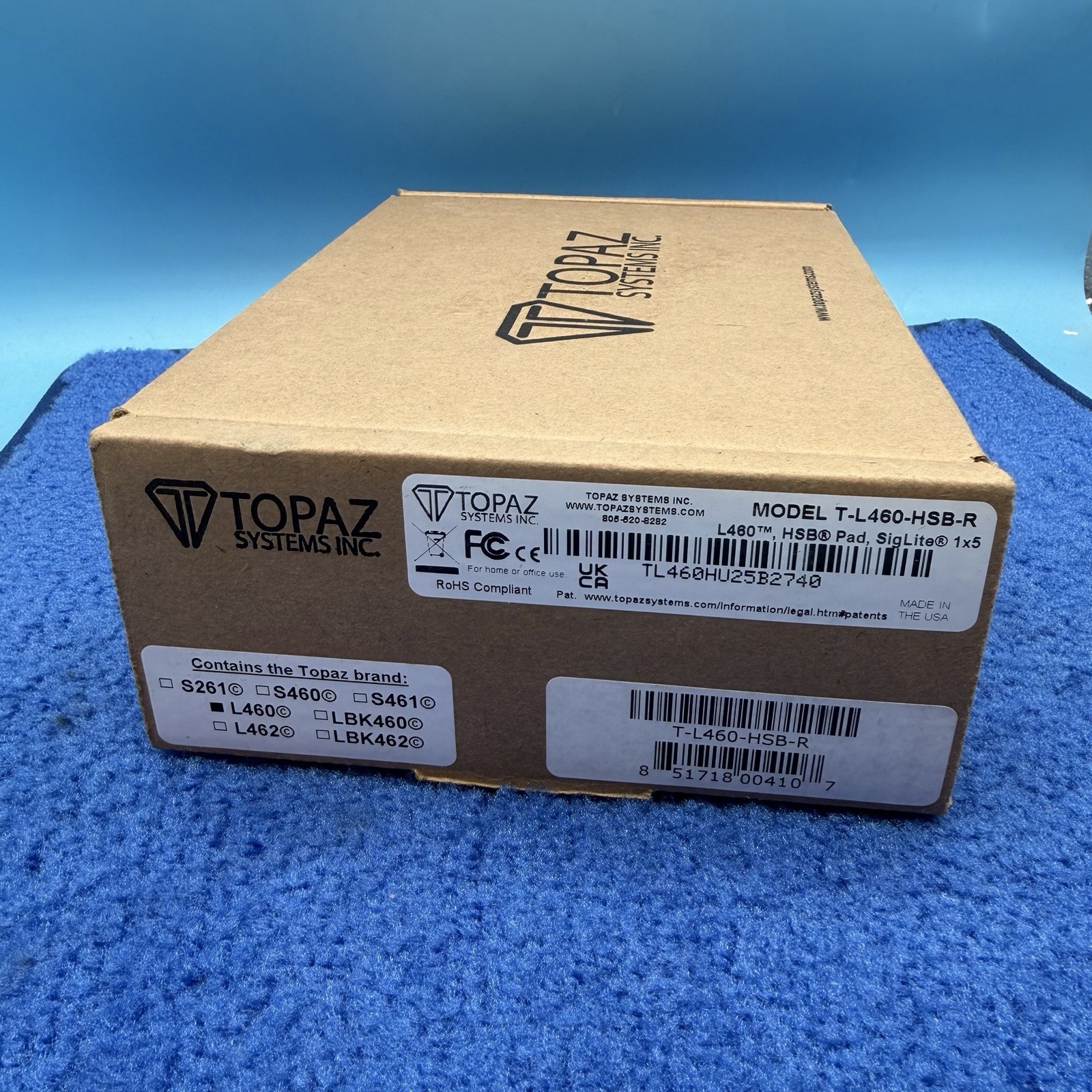 Topaz Systems SigLite LCD 1x5 T-L460-HSB-R Signature Capture Pad ...