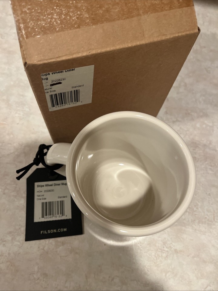 NIB NEW FILSON USA Ballard Ships Wheel Coffee Diner Mug NWT Homer ...