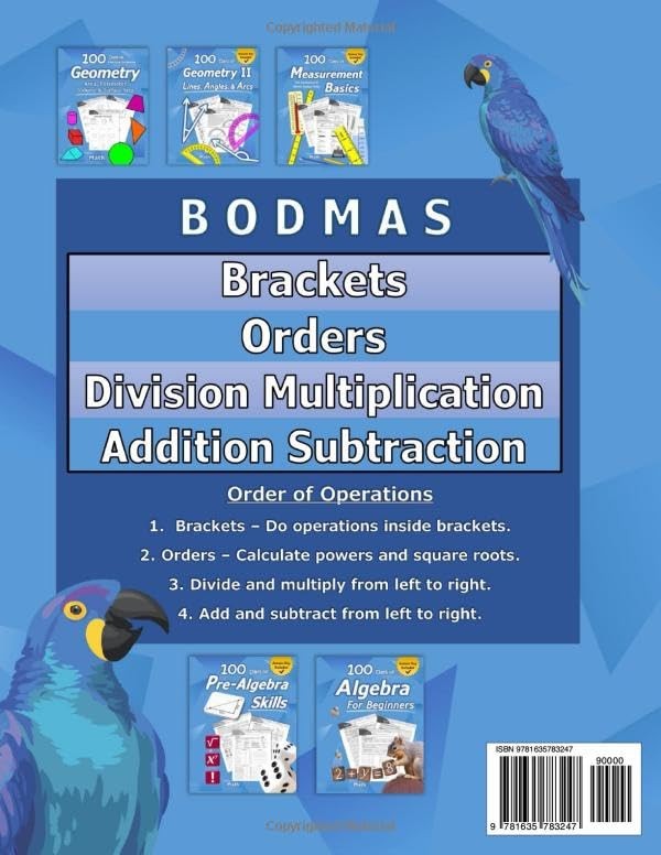 Pre-Algebra: Order of Operations (BODMAS): Pre-Algebra Practice ...