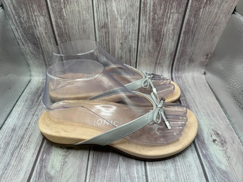 Vionic Gray 44 Bella Women Bow Flip Flop Sandal Shoe Size 6 ...