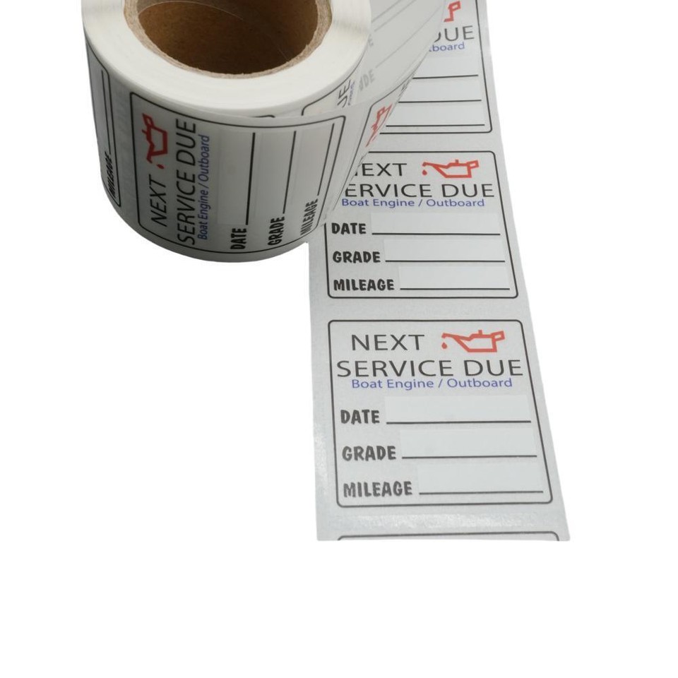 200 Pcs Oil Change Stickers Next Service Due Reminder Sticker Roll ...