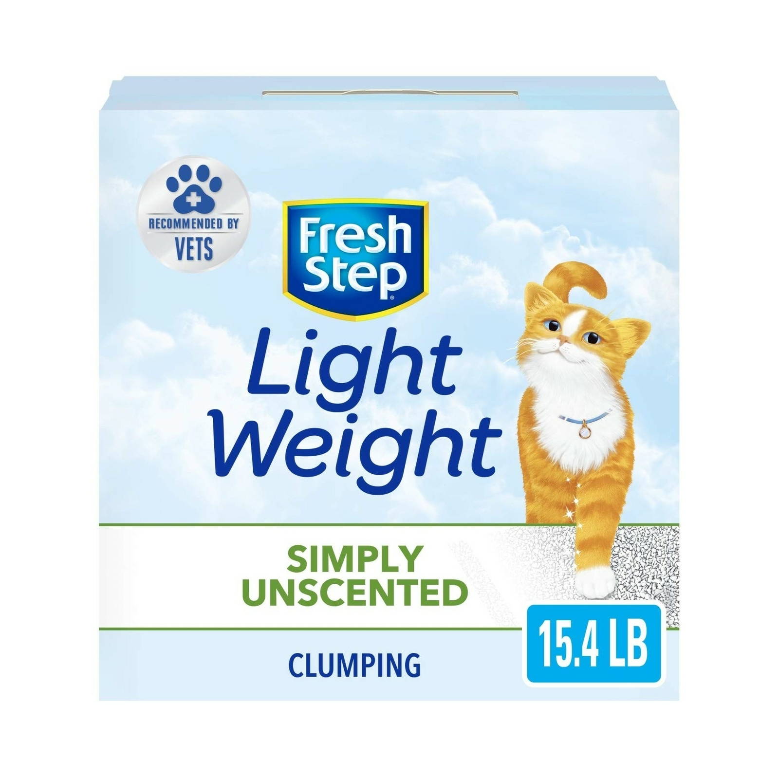 Fresh Step Lightweight Clumping Cats Kitty Litter Unscented Odor ...