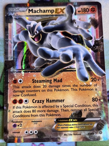 Pokemon Card Machamp EX 37/98 Ancient Origins XY Holo Rare NM 2015 | eBay