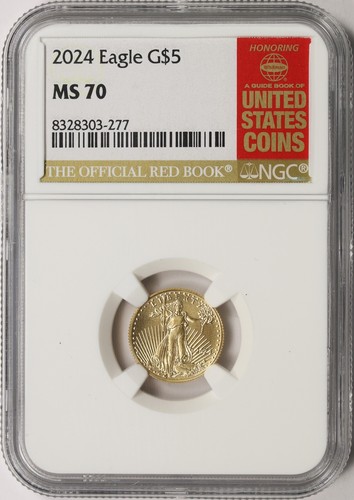 2024 $5 Gold 1/10 oz American Eagle NGC MS70 Red Book Label | eBay