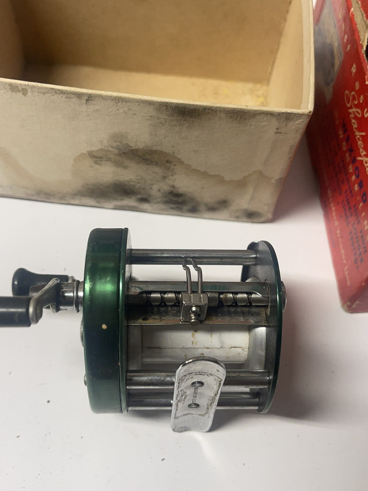 VINTAGE SHAKESPEARE BAIT CASTING REEL WITH BOX MODEL 1926 DIRECT DRIVE ...