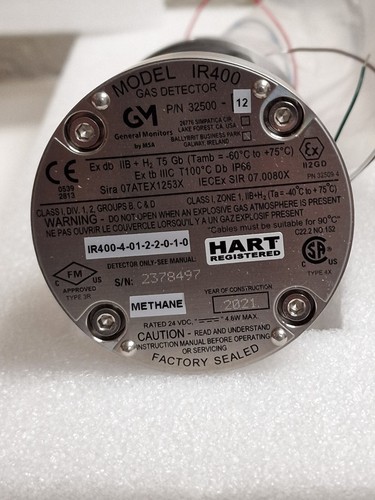 General Monitors IR400 Gas Detector (Methane) 32500-12,IR400-4-01-2-2-0 ...