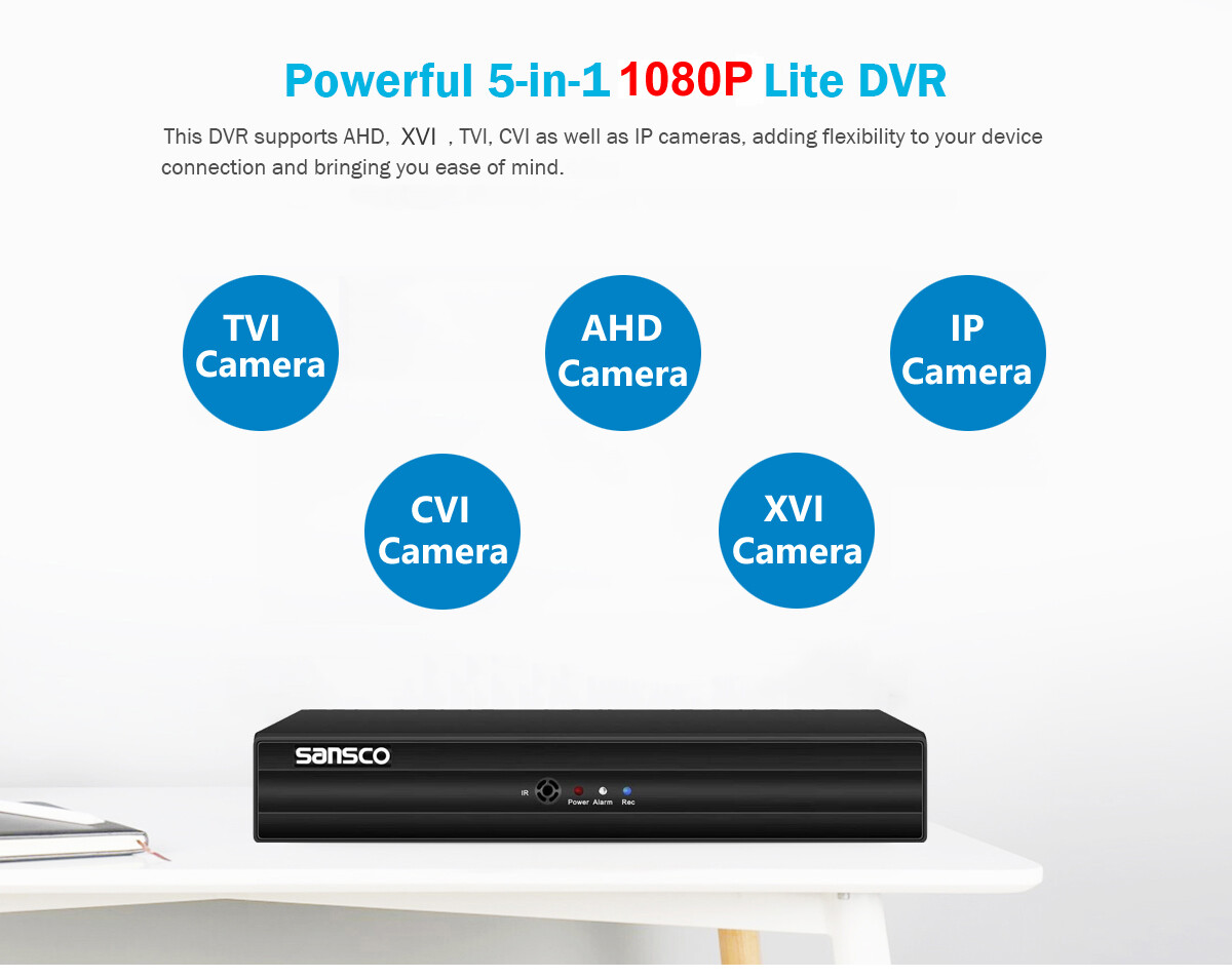 4CH CCTV DVR Video Recorder 1080N HD with Hard Drive for Home Security ...