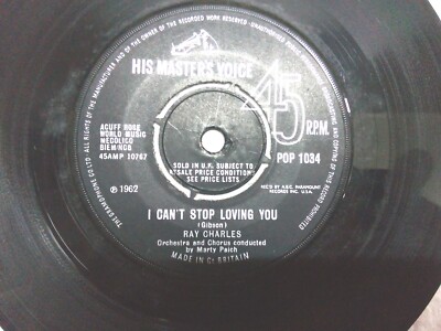 Ray Charles & His Orchestra Pop 1034 Rare Single 7" 45 Gt Britain ...