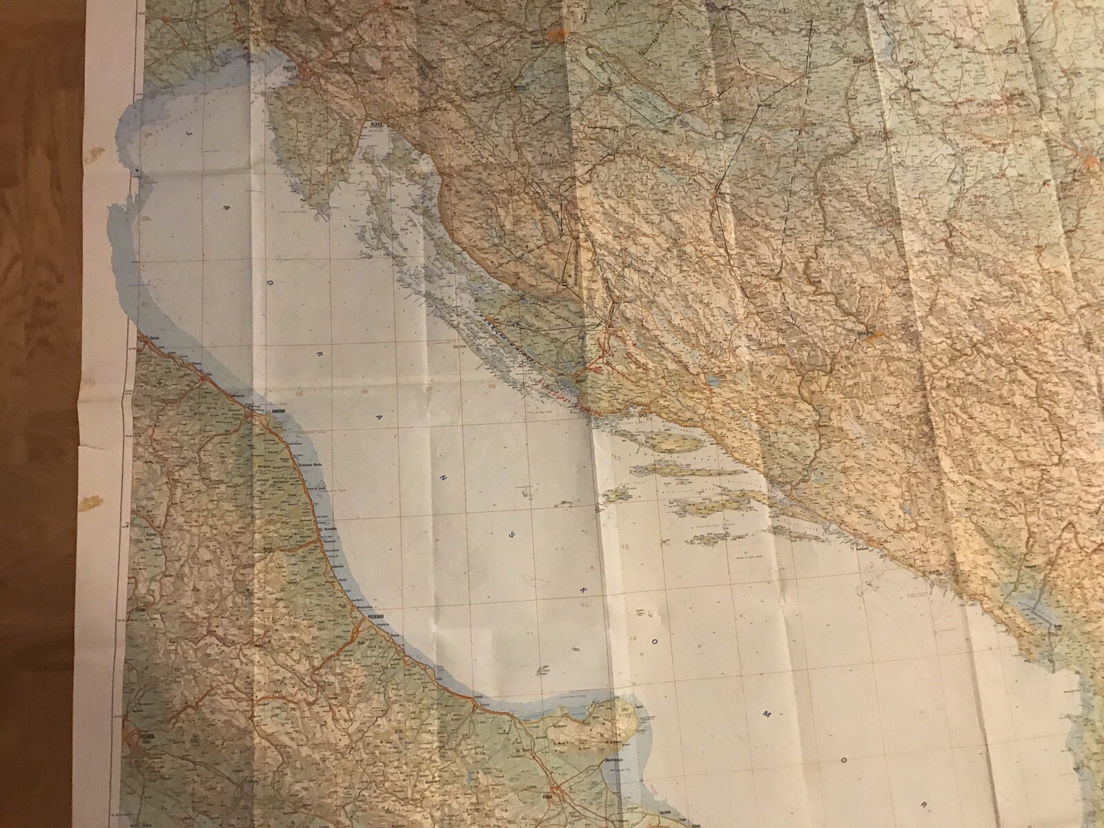 BIG VINTAGE MILITARY JNA MAP YUGOSLAVIA RV-PVO YUGOSLAV AIR FORCE ...