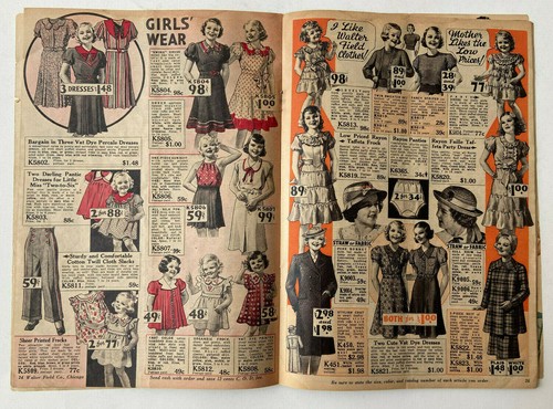 Walter Field Co 1937 Spring Summer True Vintage Clothing Catalog 30s ...