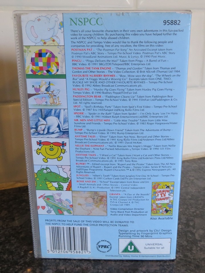 Children's T.V. Favourites Volume 2 NSPCC Vintage VHS Video Tape | eBay UK