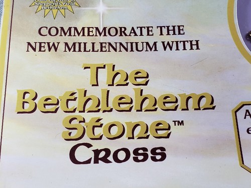 Bethlehem Stone Holy Land Cross 18" Chain Necklace & Cross A94 | eBay