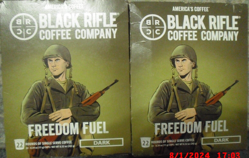 Lot 2 Black Rifle Coffee Company boxes Freedom Fuel K-Cups Dark Roast ...