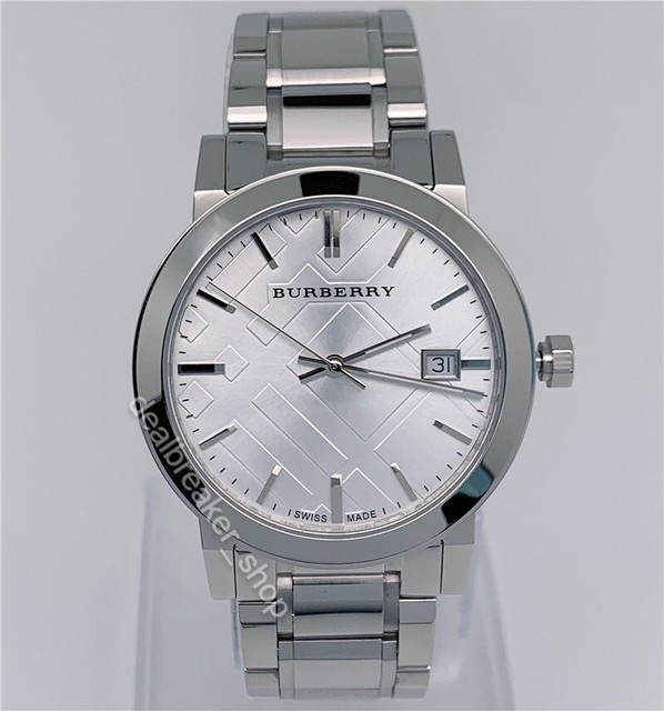 Burberry BU9000 38mm Silver Stainless Steel Case with Silver Stainless ...