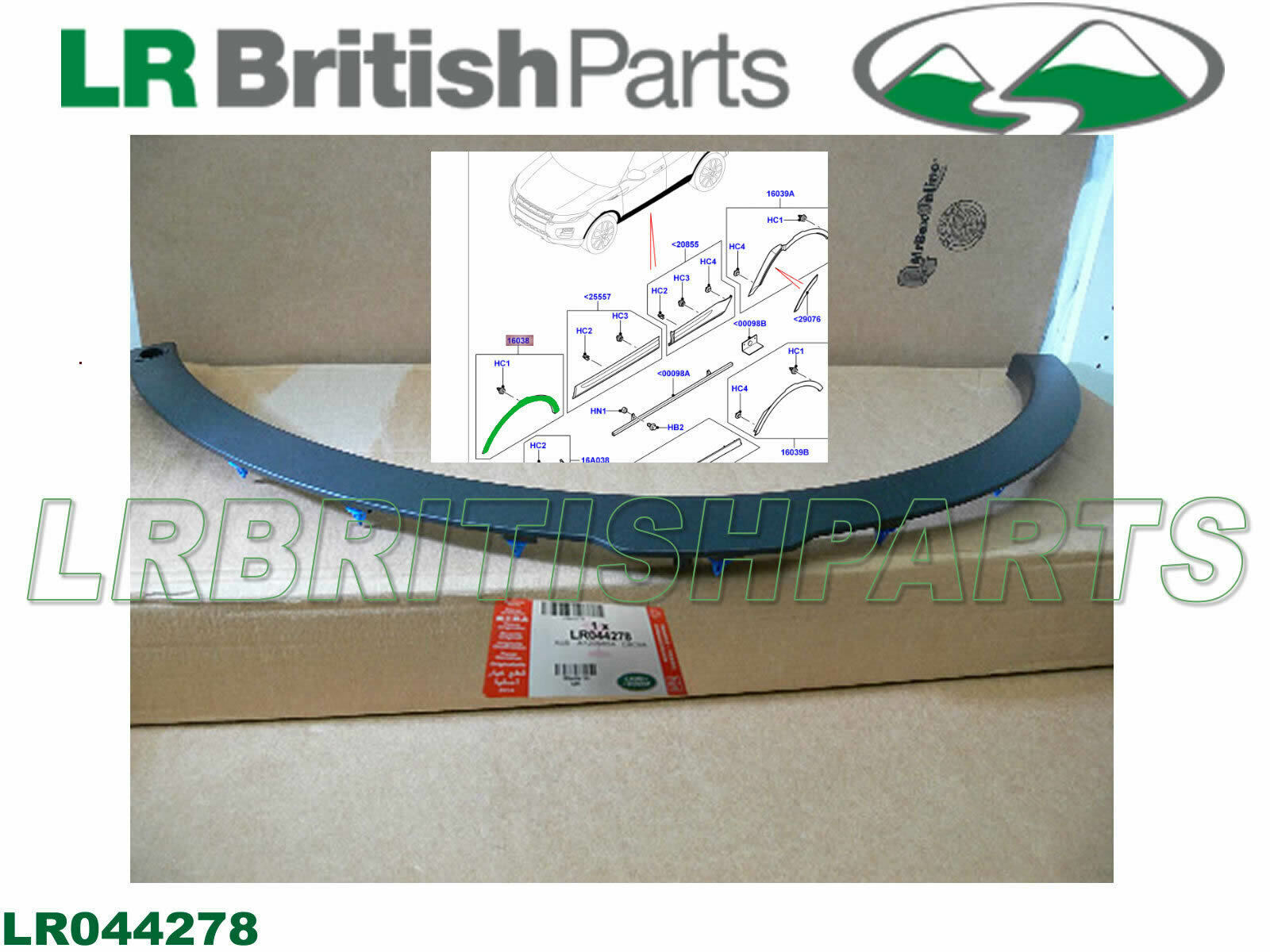 GENUINE LAND ROVER FRONT FENDER WHEELARCH RANGE ROVER EVOQUE RH OEM NEW ...