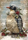 Reba Rose Creations, Rice Paper for Decoupage, Christmas, Penguin ...