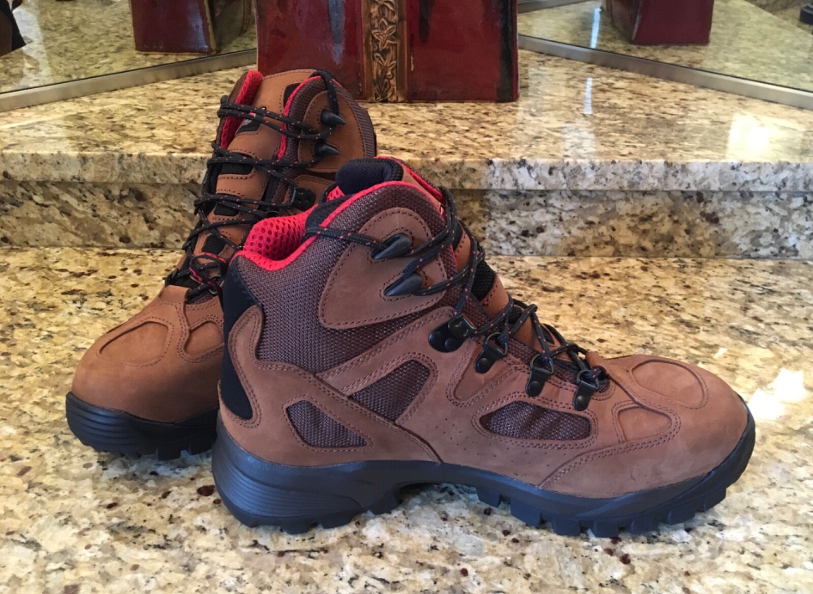 New Red Wing Mens Boots Brown TruHiker Waterproof Work Boots 6674 Sz 10 ...