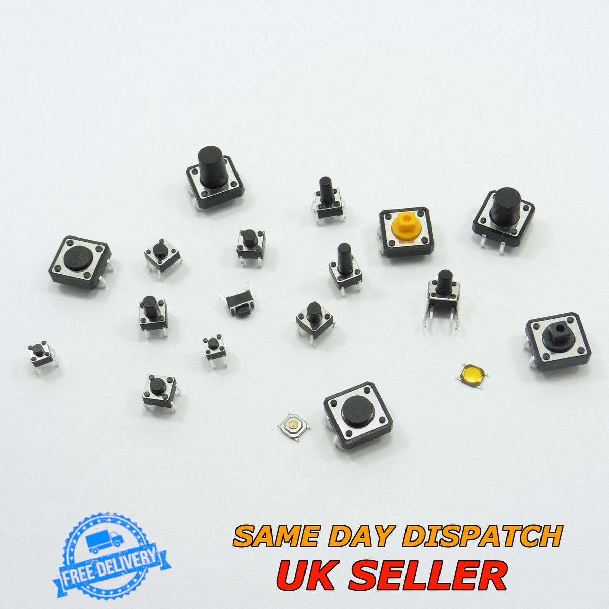 Mini Micro Push Button Switch HUAZIZ Pack Of 10 Mini Micro LED Push