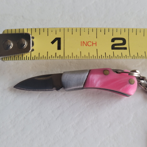 PINK World's Smallest Working Pocket Knife Tiny Miniature REAL Blade ...