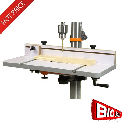 24 x 12 In Drill Press Table W/Adjustable Fence & Stop Block ...