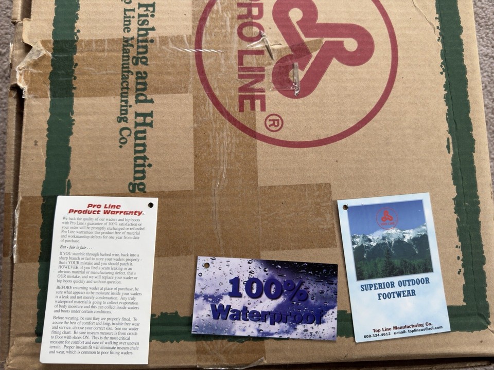 Pro Line Men’s Rubber Chest WADER Waterproof 2012 RIver NEW Size 11 ...