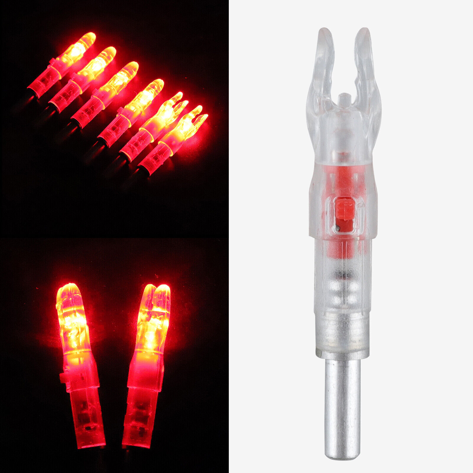 6/12Pcs Automatically LED Lighted Shooting Nocks Archery Arrow Nock ...