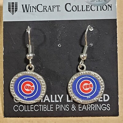 MLB Chicago Cubs Earrings, NEW (Round Logo) | eBay