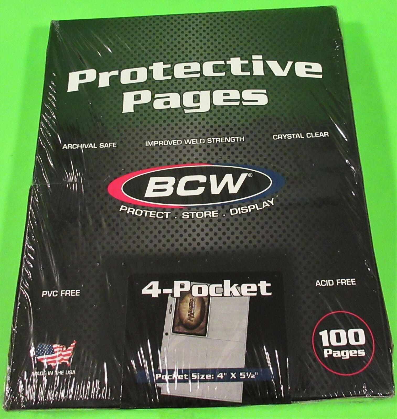 100 BCW PRO 4-POCKET PAGES FOR PHOTOS, POSTCARDS, SMALL COVERS ...