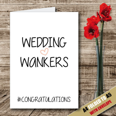 CONGRATULATIONS Wedding Card Rude Card Funny Card Engagement Card ...