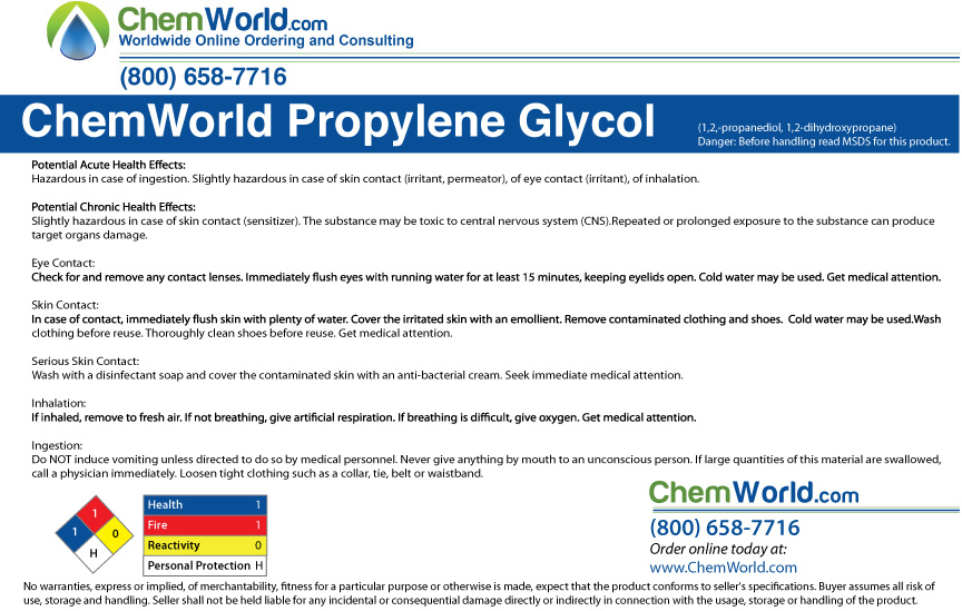Chemworld Propylene Glycol: Multiple containers 16 oz to 55 gal ...