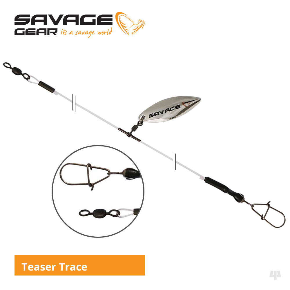 Savage Gear Regenerator Mono Teaser Traces - Pike Perch Zander Lure ...