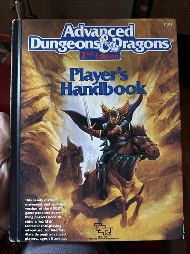 Player's Handbook - AD&D 2nd Edition 2101 1989 Advanced Dungeons And ...
