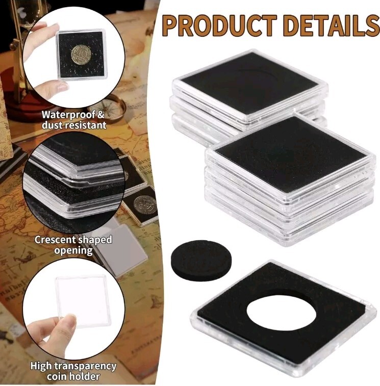 Adjustable Coin Display Case For 20-40mm Coins Quality Holder Same Day ...