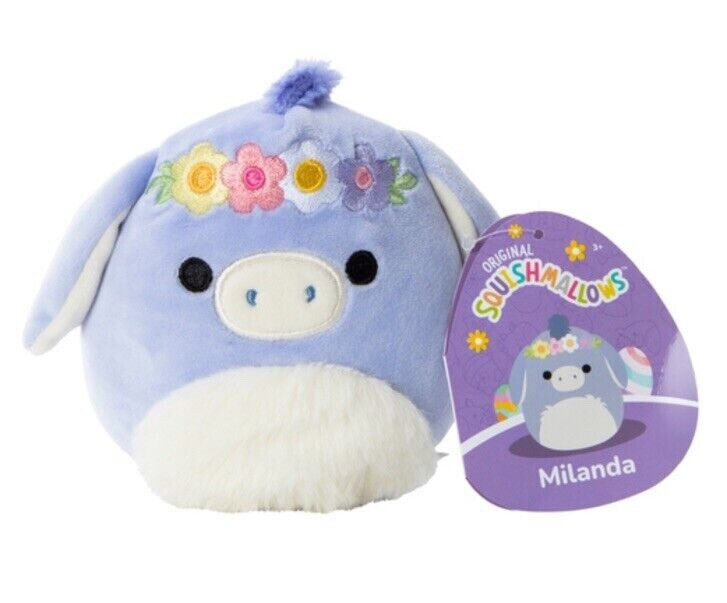 Squishmallow 4.5" Milanda The Donkey Flower Headband Spring Easter ...